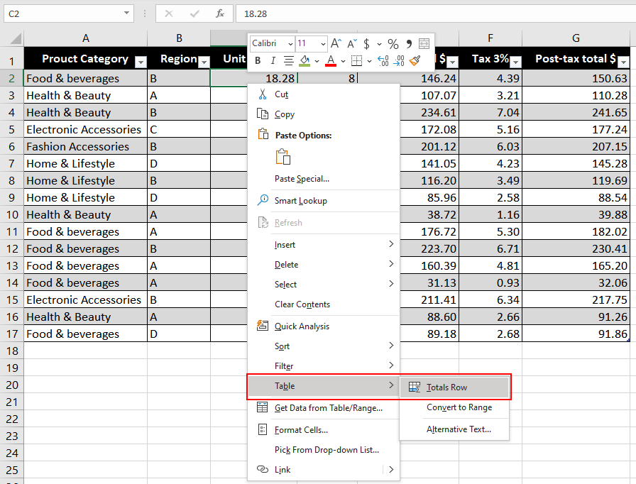 Total Rows In Excel 
