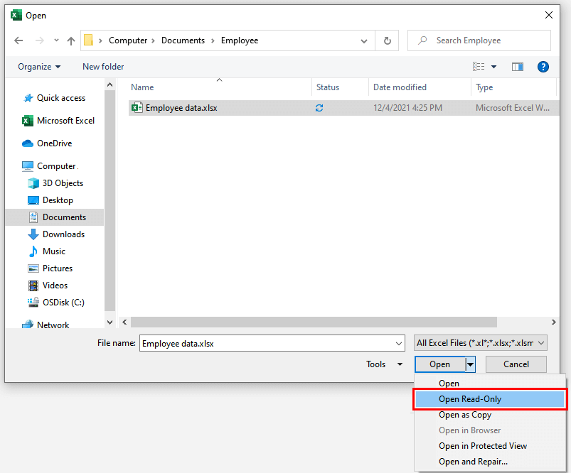 How To Open Excel In Read Only Mode 3 Quick Easy Ways 