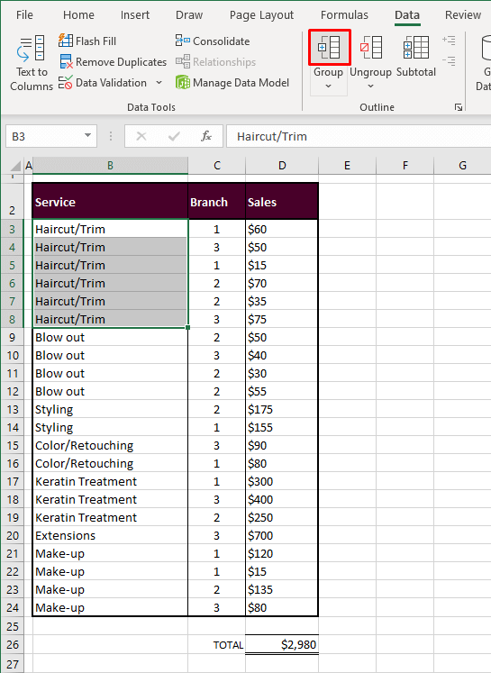 How To Group Rows In Excel 3 Easy Ways Shortcut 