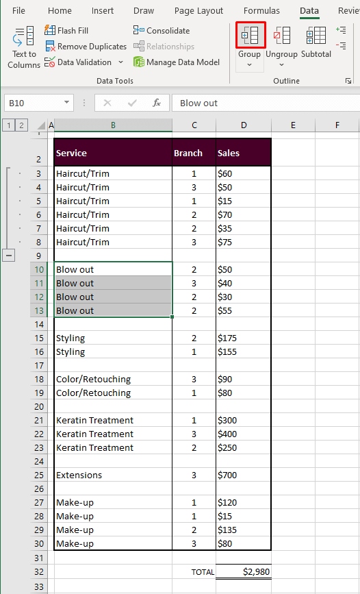How To Group Rows In Excel 3 Easy Ways Shortcut 
