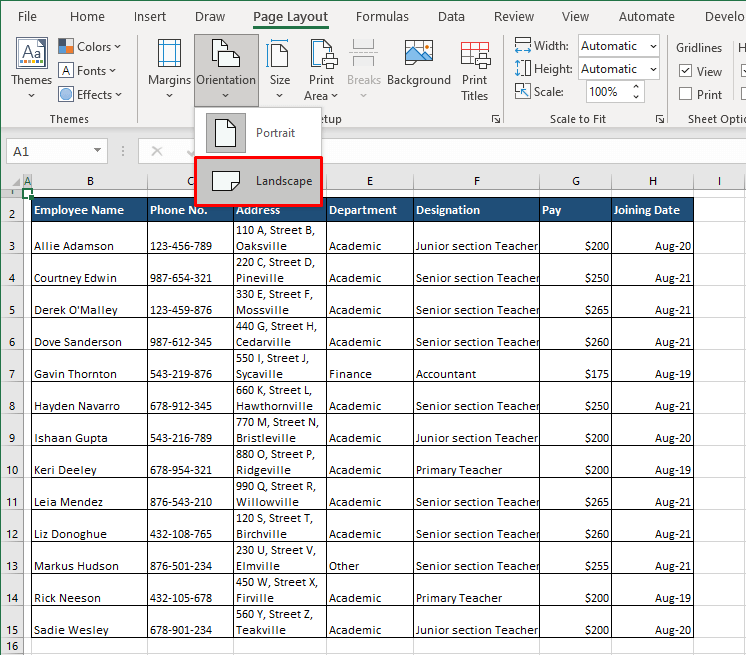 How To Change Page Orientation In Excel Shortcut VBA 