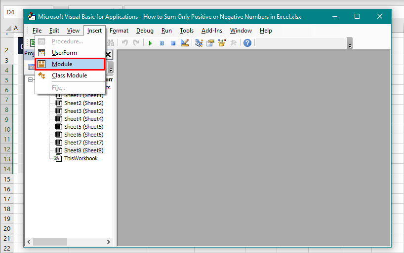 How To Sum Only Positive or Negative Numbers In Excel