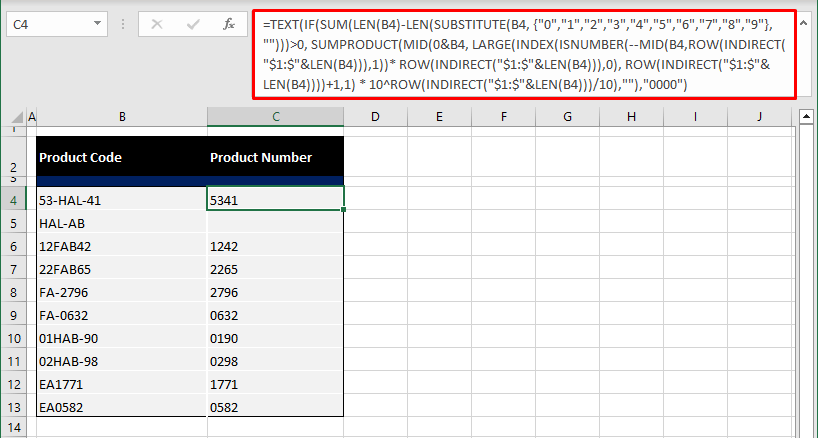 How To Extract Only Numbers From A Cell In Excel